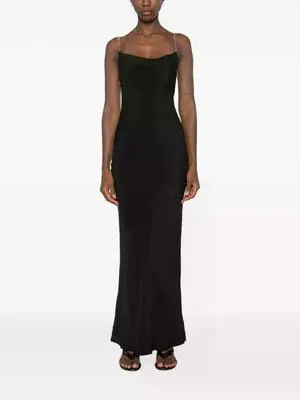 Cult Gaia Macelyn Chain-strap Cowl-neck Maxi Dress