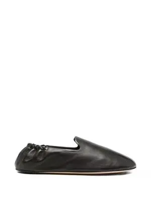 THE ROW Casa Elasticated-heel Slippers - Brown
