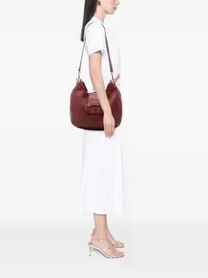 Gucci 2016-2026 Grained Calfskin Dressage Hobo Satchel - Red