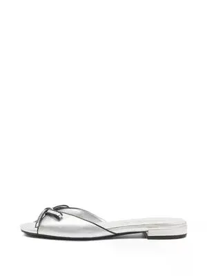 Miu Miu Mordore Bow Slide Sandals