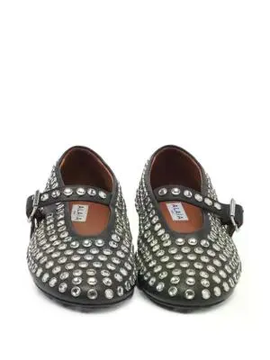 Alaïa Crystal-embellished Mary Jane Ballet Flats