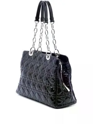 Dior Patent Cannage Lady Soft Shopping Tote Bag