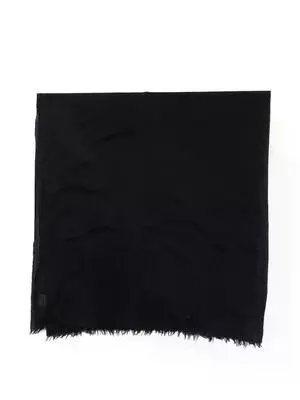 CENERE GB Frayed-edge Scarf - Black