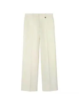 Burberry Wool Tailored Trousers - Neutrals