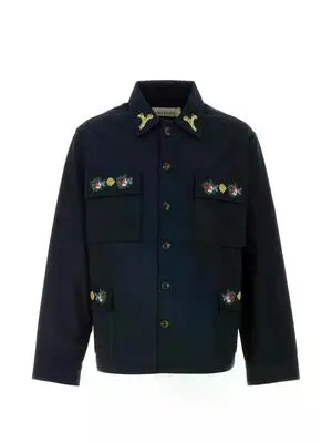 Baziszt Embroidered Overshirts For Men