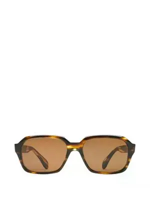 FORTELA Tortoiseshell-effect Geometric Frame Sunglasses - Brown