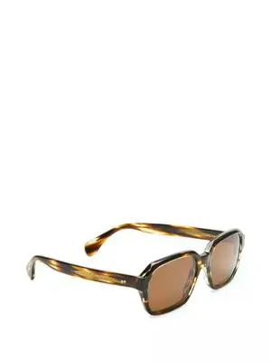 FORTELA Tortoiseshell-effect Geometric Frame Sunglasses - Brown