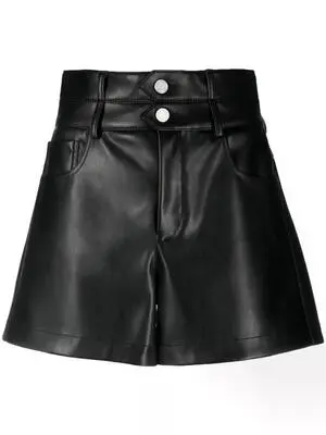 Philosophy Di Lorenzo Serafini High-waisted Faux Leather Shorts - Black