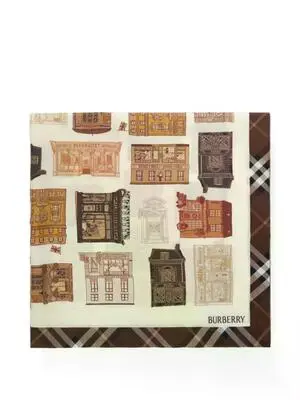 Burberry Storefront-print Silk Scarf