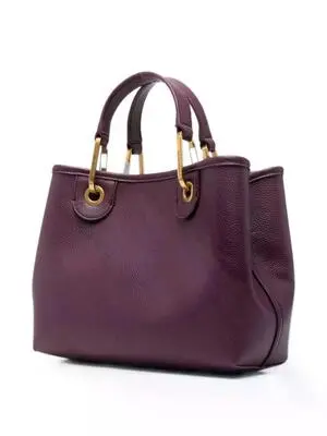 Emporio Armani Myea Logo-print Pebbled Tote Bag