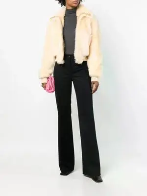 Alberta Ferretti Flared Wide-leg Trousers - Black