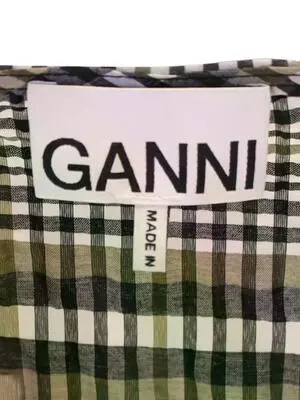 GANNI Plaid Wrap Dress