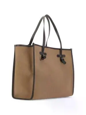 MARCELLA CLUB Marcella Leather-trimmed Tote Bag - Neutrals