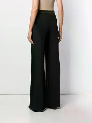 Alberta Ferretti Flared Pleated Trousers