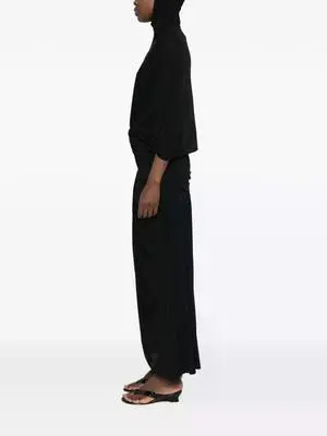 JEAN PAUL GAULTIER Draped Logo-patch Maxi Dress