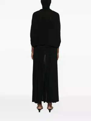 JEAN PAUL GAULTIER Draped Logo-patch Maxi Dress