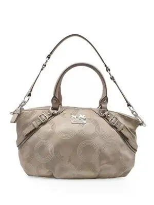 COACH VINTAGE Op Art Madison Sophia Satchel Bag - Neutrals