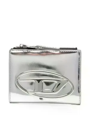 DIESEL® Oval D Leather Wallet - Grey