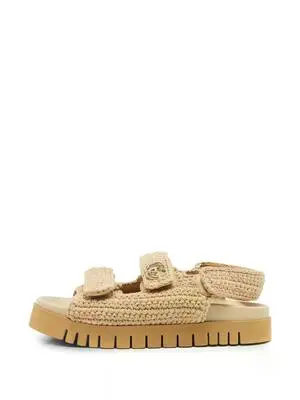 Gucci Interlocking G Crochet Platform Sandals