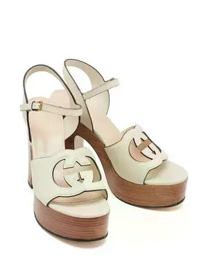 Gucci Interlocking G Ankle-strap Platform Sandals