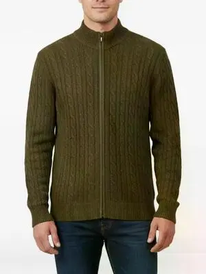 Loro Piana Baby Cashmere Cable-knit Cardigan - Green