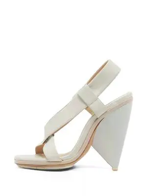 Balenciaga Crossover Slingback Sandals - White