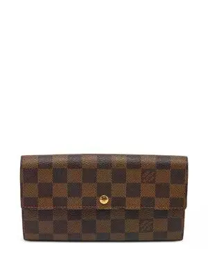 LOUIS VUITTON Sarah Damier Ebene Wallet - Brown