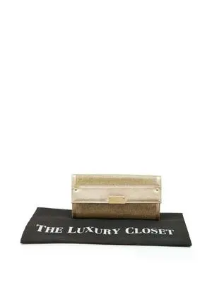 JIMMY CHOO Reese Metallic-effect Clutch Bag - Gold