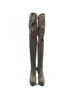 Casadei Platform Over-the-knee Boots - Grey