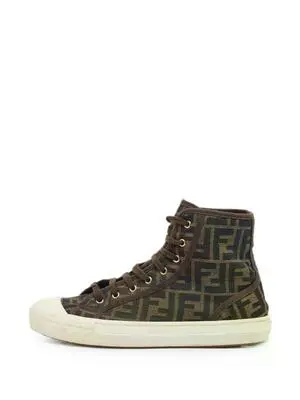Fendi Ff-motif Domino Sneakers - Brown