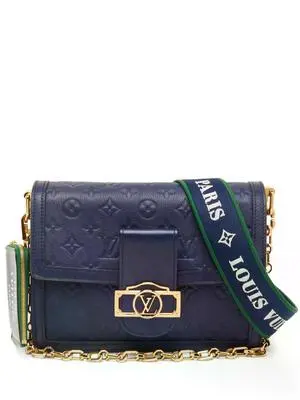 LOUIS VUITTON Dauphine Monogram Empreinte Crossbody Bag - Blue