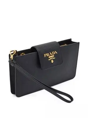 Prada Saffiano-leather Mini Clutch Bag