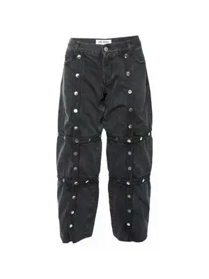 Attico Button-detailed Deconstructed Jeans