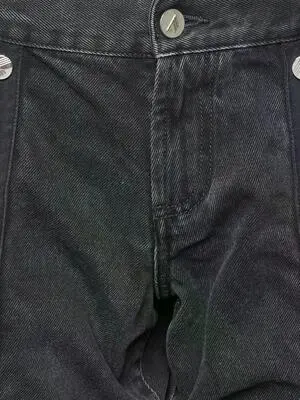 Attico Button-detailed Deconstructed Jeans