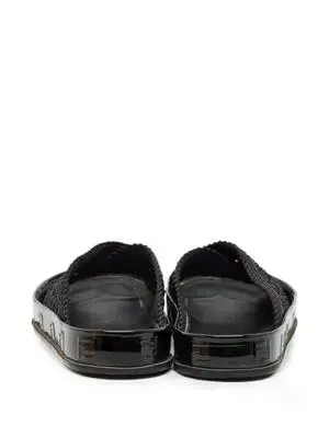 Fendi Woven Criss-cross Platform Sandals