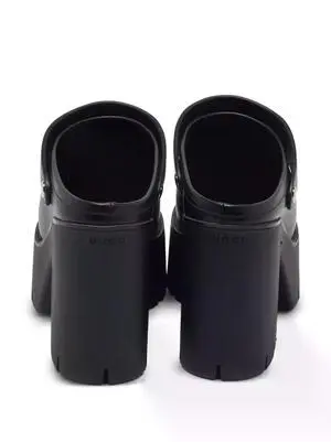 Gucci Leather Horsebit Platform Mules