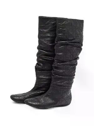 Dior Cannage Slouchy Knee-high Boots
