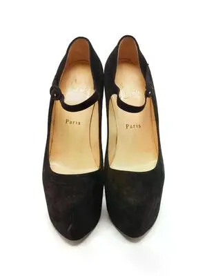 CHRISTIAN LOUBOUTIN Suede Lady Daf Platform Pumps
