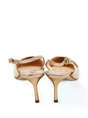 JIMMY CHOO Tone Metallic Ray Slingback Pumps