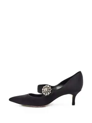 Manolo Blahnik Crystal-embellished Pumps - Black