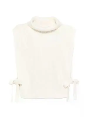 Maje Ribbed-knit Tie-fastening Vest