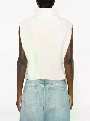 Maje Ribbed-knit Tie-fastening Vest
