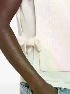 Maje Ribbed-knit Tie-fastening Vest