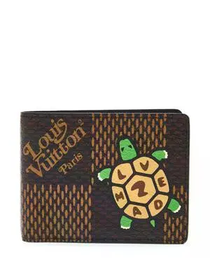 LOUIS VUITTON X Nigo Multiple Damier Ebène Wallet - Brown