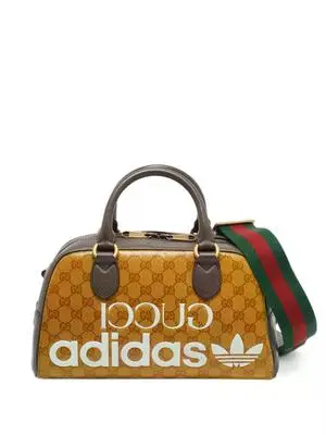 Gucci X Adidas Gg Supreme Trefoil Tote Bag - Brown