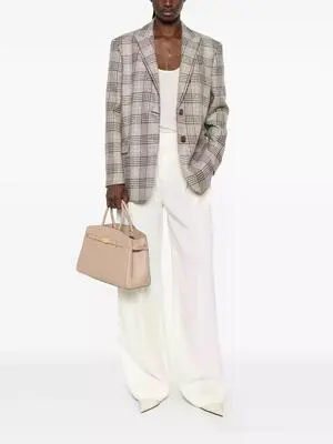 TWINSET Checked Notched Lapel Jacket - Neutrals