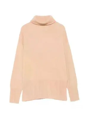 Alpha Studio Roll Neck Sweater With Ribbed Trims - Neutrals