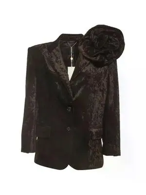 Magda Butrym Floral Appliqué Single-breasted Blazer