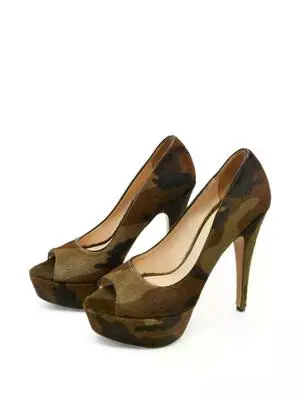 Prada Leopard-print Open-toe Pumps