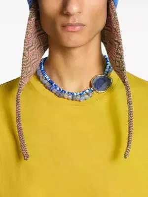 Dries Van Noten Lace Stone Necklace